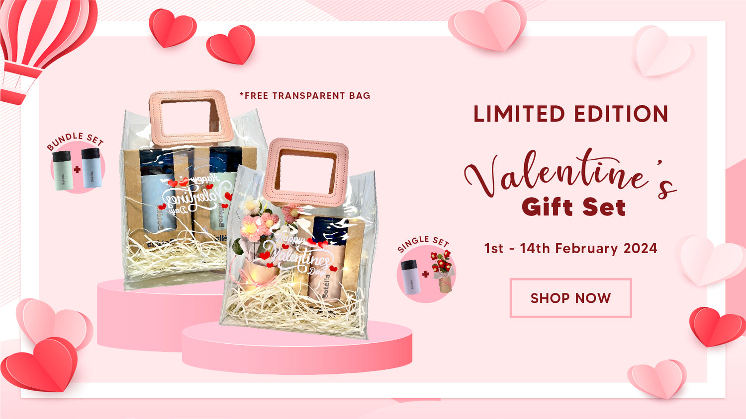 Ignite Romance with Our Irresistible Valentine's Gift Bag Set – Botella